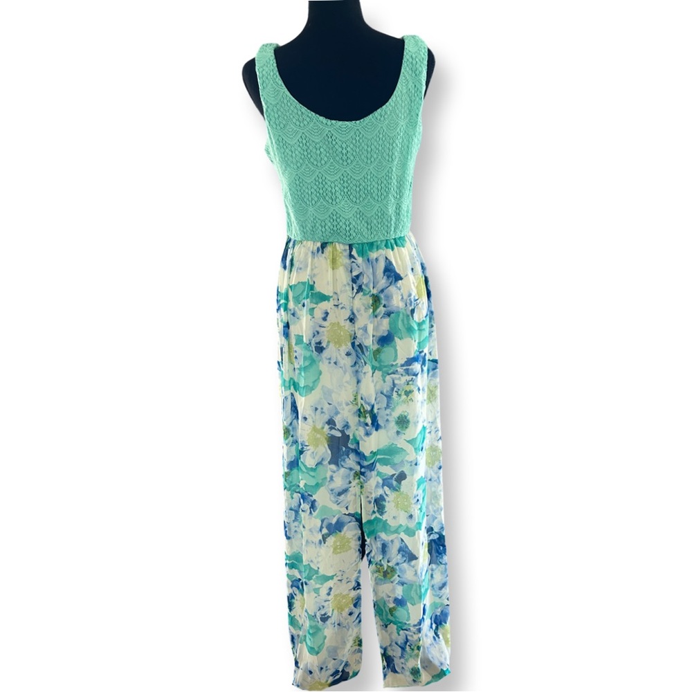 Love Reign Blue Floral Maxi Dress - Gem
